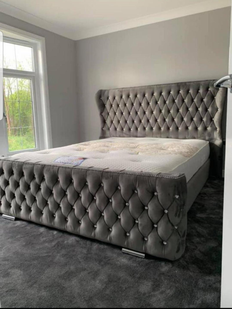 Elegance Plush Velvet Bed Frame
